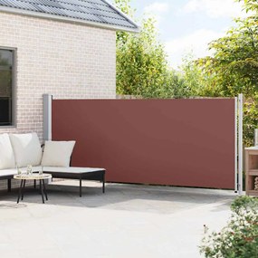 Zatahovací boční markýza / zástěna 614 x 160 cm hnědá 313380