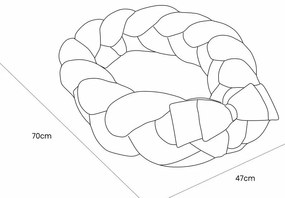 Bílé hnízdečko pro miminko 47x70 cm – Meowbaby