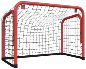 Hokejová branka se sítí červená/černá 68x32x47cm ocel/polyester - Default Title