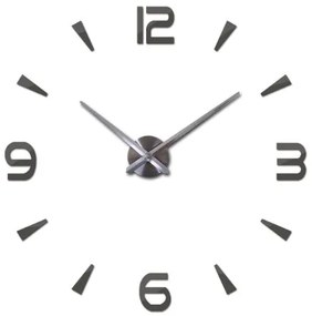 Nástěnné samolepicí 3D hodiny Barevná varianta: Šedá, Varianta: 110cm