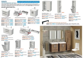 Intedoor Závěsná skříňka nad pračku, 2× dvířka,   bílá lesk  SONATA HZ 60   IN-200-HZ-60 SONATA HZ 60