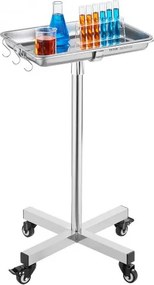 Mobilní stojan Mayo z nerezové oceli 64–101,1 cm s odnímatelným podnosem