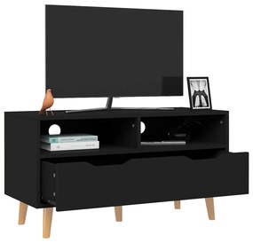 TV skříňka černá 90 x 40 x 48,5 cm kompozitní dřevo