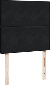 Box spring postel s matrací černá 90x200 cm samet 3293106