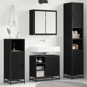 Sada koupelnového nábytku 4 ks Černý dub 65 x 33 x 60 cm 3402476