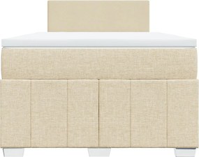 Box spring postel s matrací krémová 120x190 cm textil 3287005
