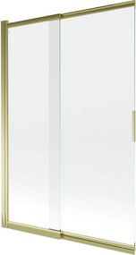 Mexen Fox dvoukřídlá sprchová zástěna posuvná 120 x 150 cm, transparentní, zlatá - 891-120-002-50-00
