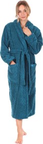 Bavlněný župan Athena s límcem petrolejová 21 16 6430 unisex - S