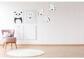 Dětské závěsné svítidlo Bambi, 3x textilní stínítko se vzorem, o, s