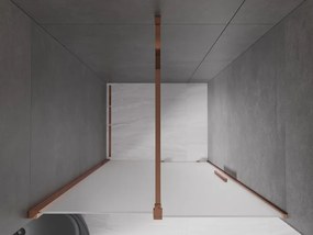 Mexen Velar, posuvné sprchové dveře do otvoru 90 cm, 8mm sklo námraza, růžové zlato, 871-090-000-31-60