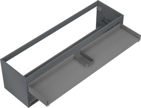Mexen Box-A, závěsná skříňka 160 cm, 2 zásuvky, grafitová matná, 91AX0-1600-470-2-66