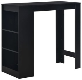 Barový stůl s regálem černý 110 x 50 x 103 cm 280212