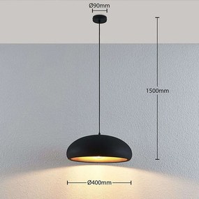 Moderní závěsná lampa černá se zlatem - Gerwina