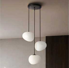 BRILAGI - Lustr na lanku PEBBLES 3xE27/40W/230V pr. 42 cm černá