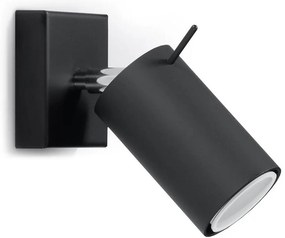 Sollux Stropní/nástěnné svítidlo RING ø 6 cm Barva: Černá