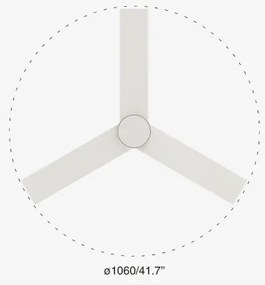 FARO 34295-1TW- LED Stmív. ventilátor RUDDER S LED/18W/230V 2700/4000/6500K + DO