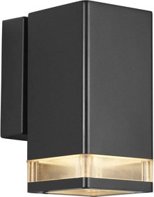 NOR 45321003 Venkovní nástěnné svítidlo Elm 1x20W GU10 černá čirá - NORDLUX