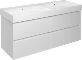 Sapho Filena - Umyvadlová skříňka 118x52x43 cm, 4 zásuvky, matná bílá FID1212W