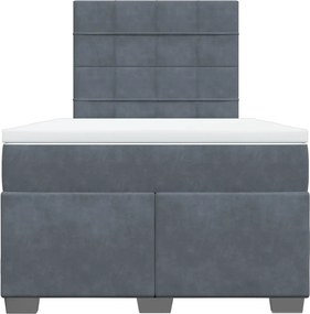 Box spring postel s matrací tmavě šedá 120 x 200 cm samet 3293183