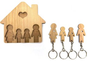 Rodinný věšák na klíče - dva synové
