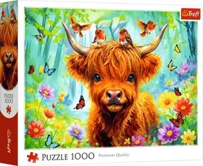 TREFL Puzzle Skotská kráva / 1000 dílků / 68 x 48 cm