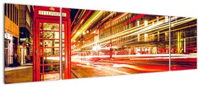 Obraz červené londýnské telefonní budky (170x50 cm)