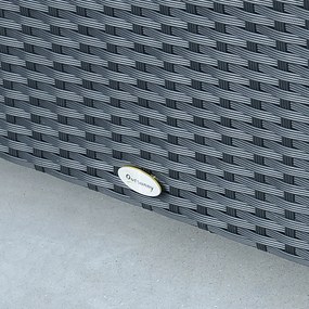 Zahradní stolek Outsunny z polyratanu odolného proti povětrnostním vlivům černý 85x50x39cm na balkon terasu | Aosom.de