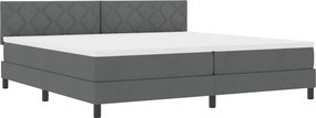 Postel s boxspringem s polštářem Tmavě šedá 200 x 200 cm textil 3338791