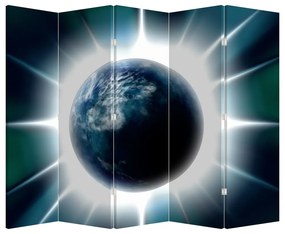 Paraván - Ozářená planeta (210x170 cm)