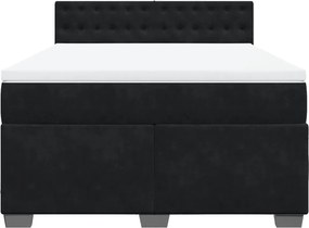 Box spring postel s matrací černá 140 x 190 cm samet 3286320