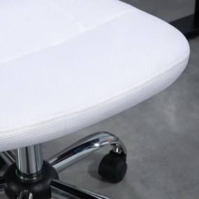 Vinsetto Ergonomická kancelářská židle s nastavitelnou výškou, manažerská židle, 360° otočná, bílá síťovina