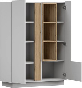 IDZ Knihovna GREY 07, 100 cm Bílá/Dub Artisan