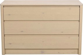 Komoda v dekoru dubu ve světle přírodní barvě 110x70x45 cm Melstone – Rowico
