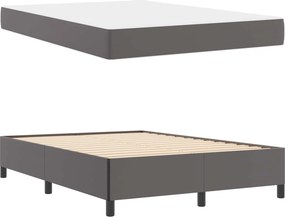 Rám postele s matrací Šedá 140 x 200 cm textil 3399007