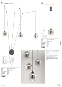Redo 01-3485 -LED Stmívatelná nástěnná lampa KHADI 3xLED/5,5W/230V černá/kouřová
