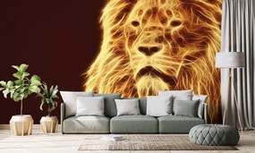 Samolepící tapeta hlava lva v abstraktním provedení - 150x100 cm