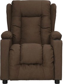 Polohovací křeslo hnědé textil 339052