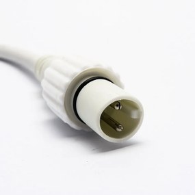 Easy Fix světelná girlanda, venkovní, 50 m, pro 50 žárovek E27, bílý kabel, IP67, bez žárovek, cívka
