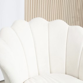 HOMCOM Křeslo typu Shell, Sametové, Toaletní Křeslo, Lounge Křeslo se Zlatými Kovovými Nohami pro Obývací Pokoj, Ložnici a Jídelnu, 67Š x 64H x 77V c…