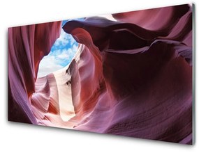 akrylový obraz Skálka Řeka Koryto Umění 120x60 cm