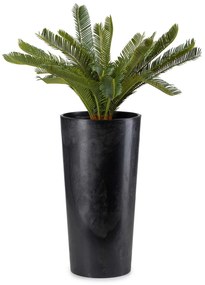 PLASTOVÝ KVĚTINÁČ URBANIKA SADA 2KS 57X30 CM+46,6X25,5 CM ČERNÁ