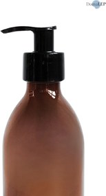 Dávkovač mýdla MONA 250 ml s černým těsnícím dávkovačem