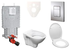 Cenově zvýhodněný závěsný WC set GROHE k zazdění + WC Ceramia S-Line Pro 38643SET-KD