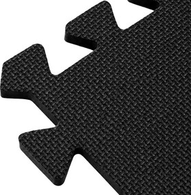 V2 Sada 36 ochranných podložek na podlahu 31x31cm – černá