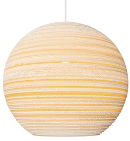 Závěsné kartonové kulaté svítidlo Moon Dekor: Blonde, Rozměr: ø 610 mm x 530 mm