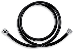 Novaservis - Sprchová hadice plastová 150 cm černá-chrom, PVC/150,5