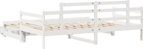 Válenda s přistýlkou a zásuvkami bez matrace bílá 80x200 cm 3302240
