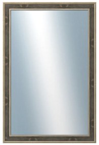 DANTIK - Zarámované zrcadlo - rozměr s rámem cca 80x120 cm z lišty TOOTH zlato černá (2780)