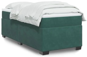 Box spring postel s matrací tmavě zelená 80 x 200 cm samet 3285248