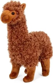 TEDDIES Plyšová lama alpaka hnědá 30 cm / od 0 měsíců